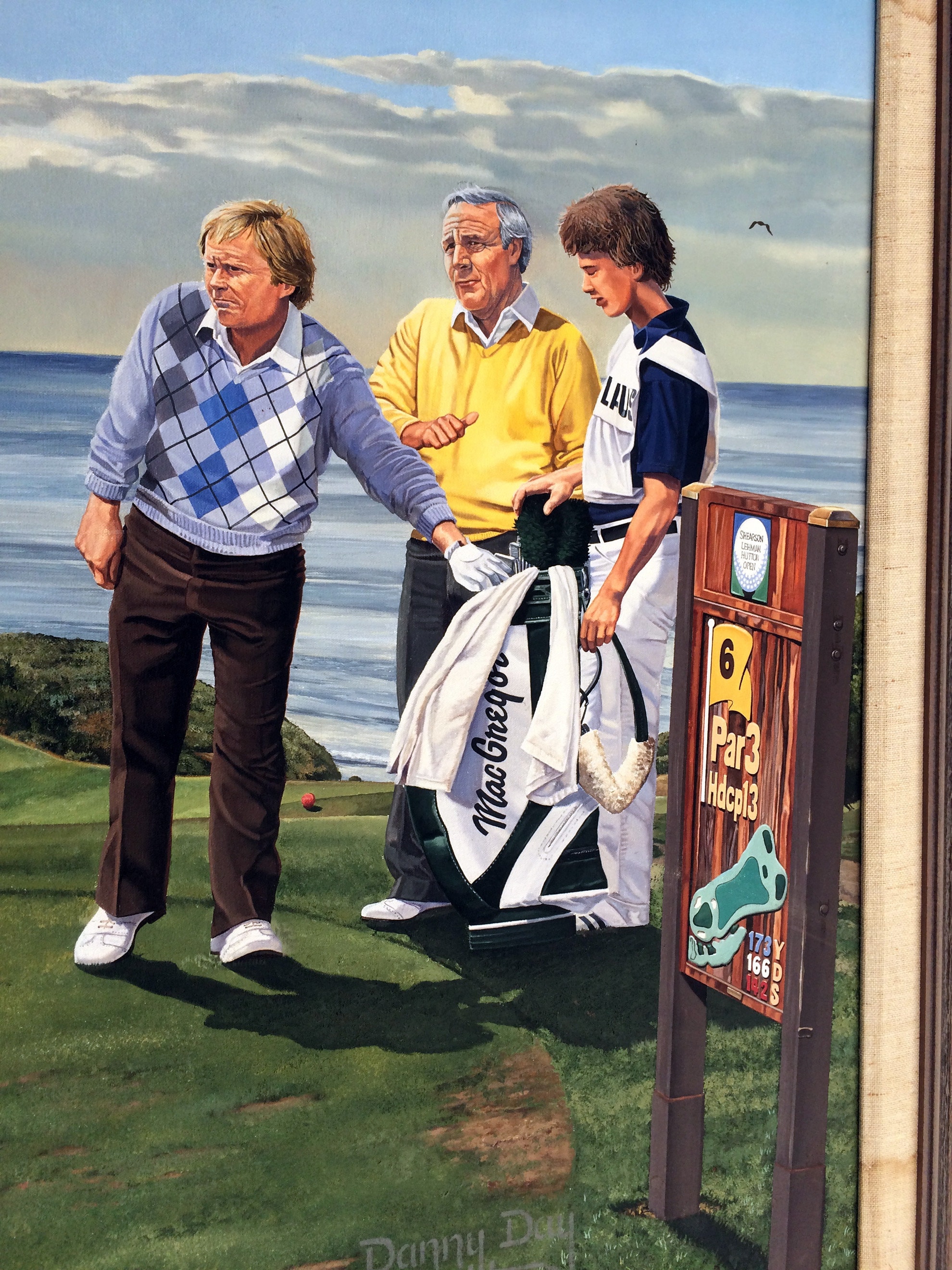 Danny Day Original Painting Oil on Canvas of Golf Legends Payne Stewart ...