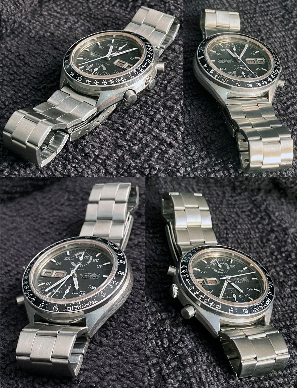 Vintage Citizen 67-9313 speedy Flyback Chronograph Cal. 8110 Automatic ...