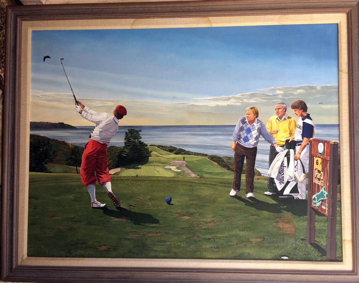 Danny Day Original Painting Oil on Canvas of Golf Legends Payne Stewart ...