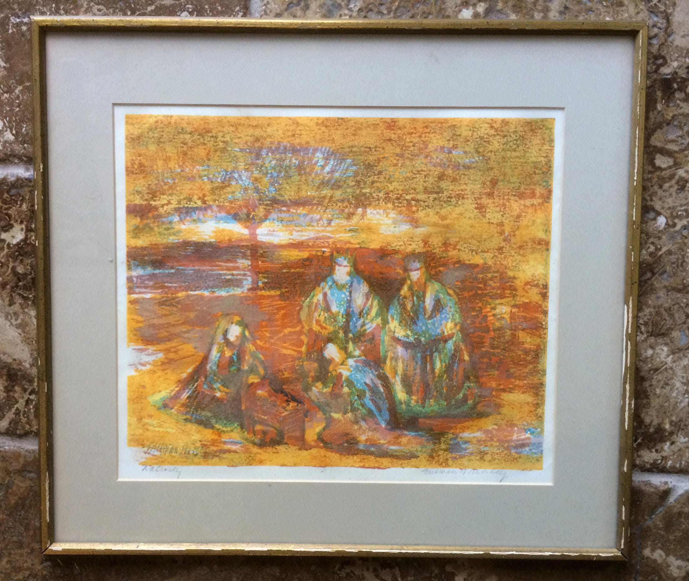 R. Freeman Worthley nativity, Rare Serigraph by Famous Artist Pencil ...