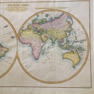 Authentic 1779 Map of the World With the Latest Discoveries by - Etsy