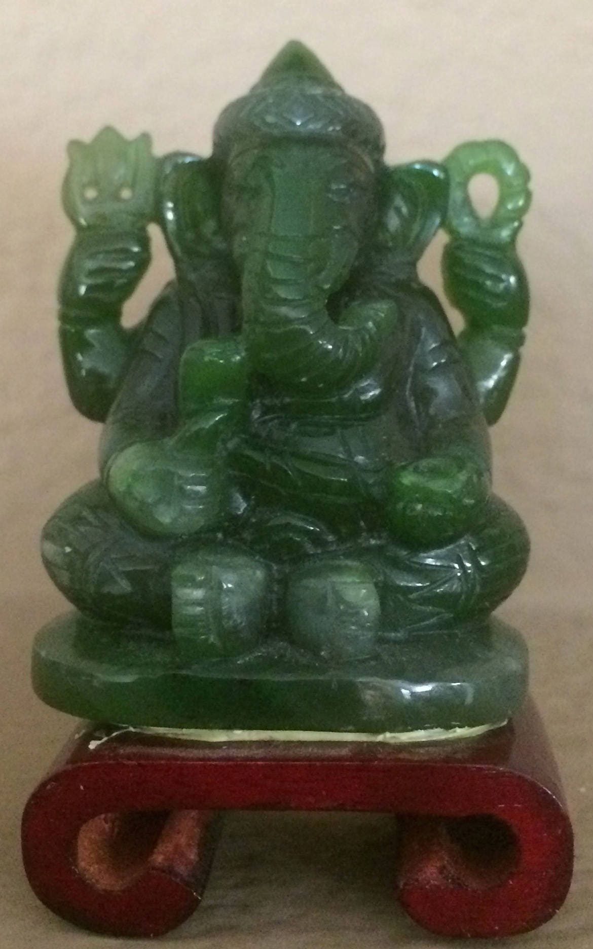 Jade GANESHA GANESH Rich Green Very High-grade Jade Jadeite 76 Grams - Etsy