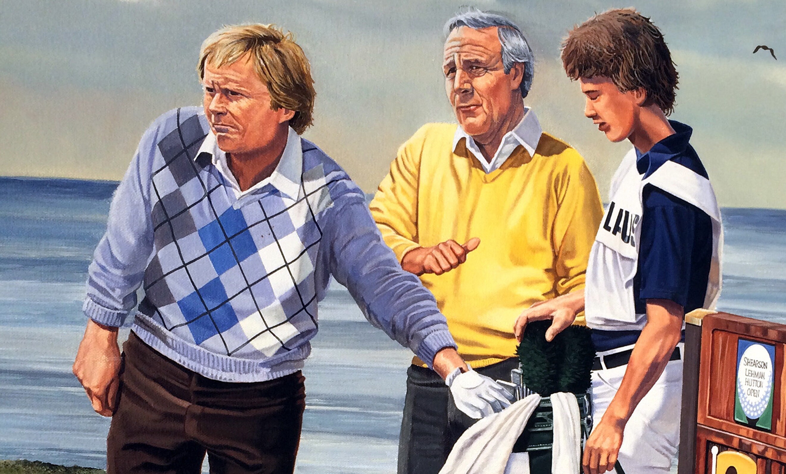 Danny Day Original Painting Oil on Canvas of Golf Legends Payne Stewart ...