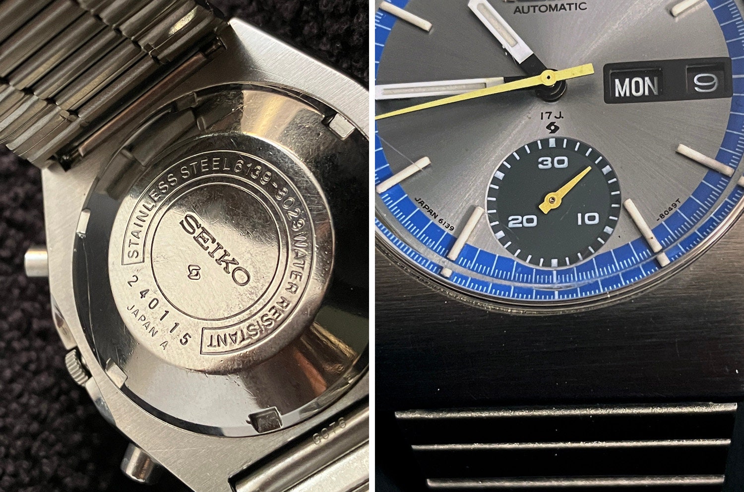 Seiko 6139-8029 Automatic Chronograph With Original Bracelet 4/1972 ...