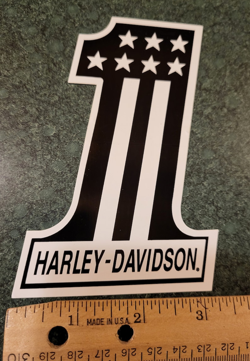 Harley Davidson No. 1 Sticker 5 Inches Tall and 3.5 Inches Wide ...