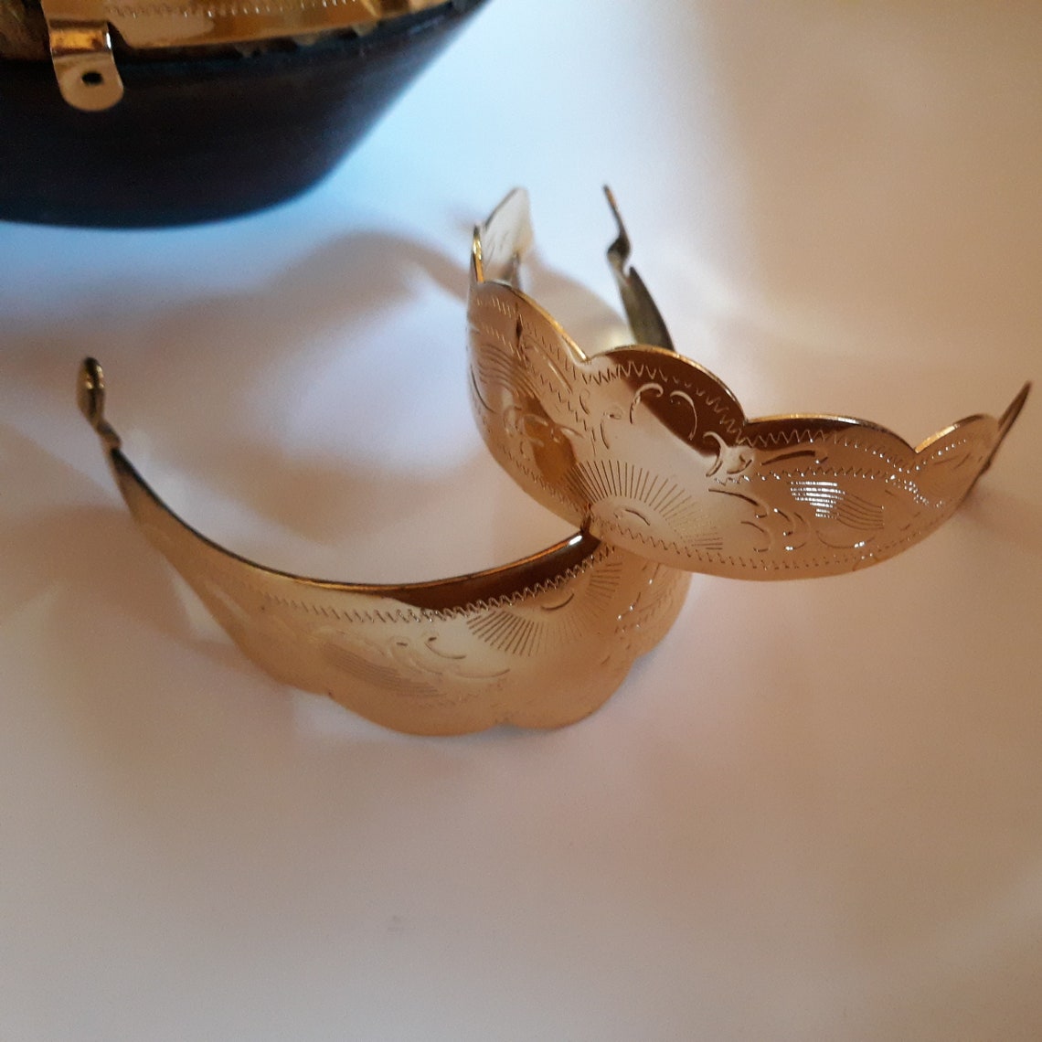 Vintage Cowboy Boot Heel Plates Guards Shiny Gold With - Etsy