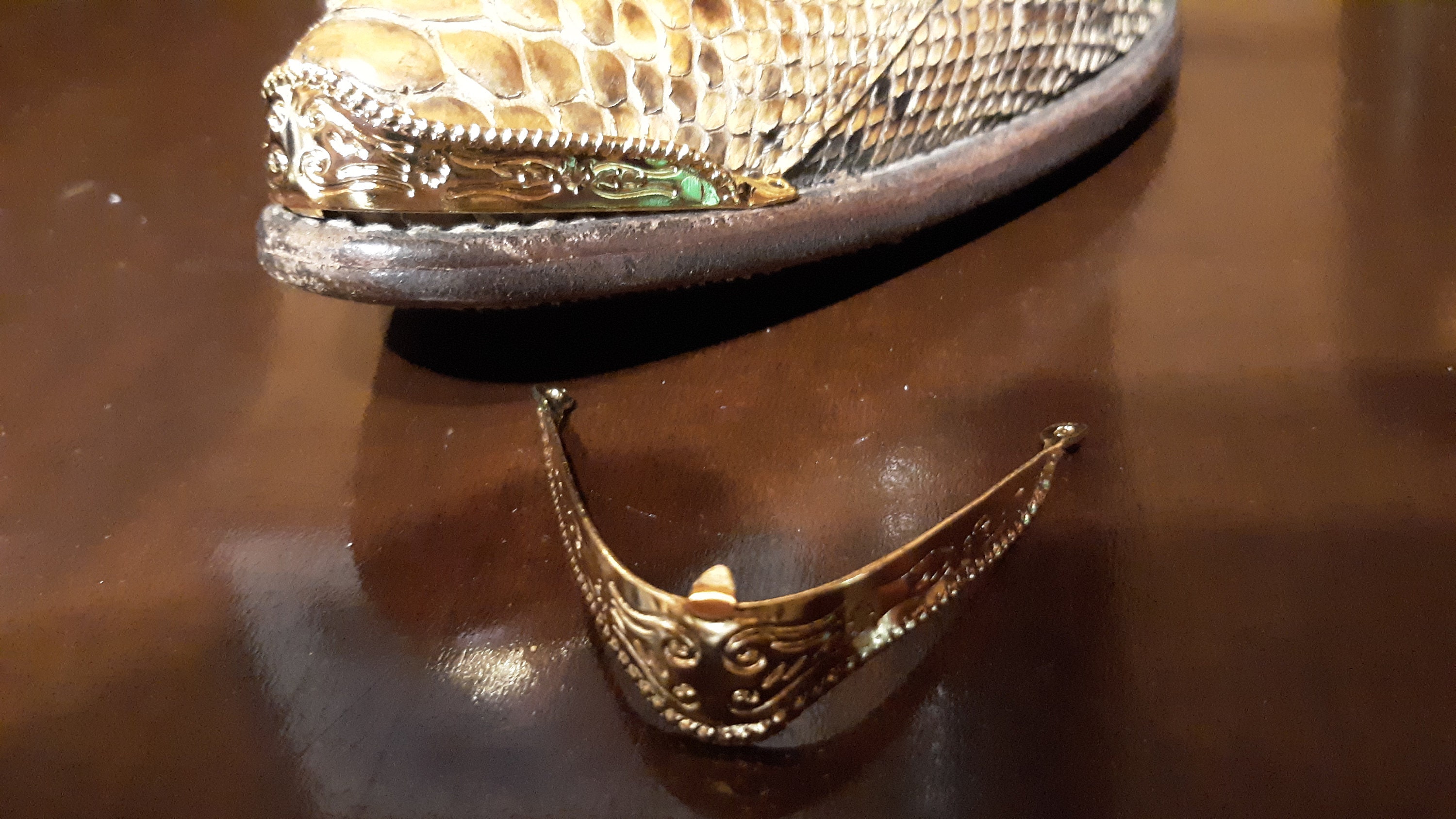 Shiny Gold Cowboy Western Boot Tips Toe Plates Guards With Rope Edge ...