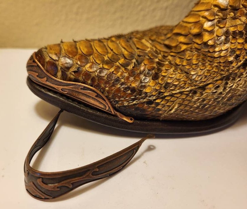Copper Western Cowboy Boot Tips Toe Plates Guards for Pointy Toed Boots ...