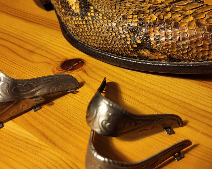 Antique Silver Western Cowboy Boot Tips Toe Plates Guards for Pointy ...