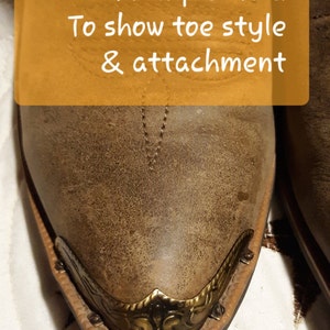 Cowboy Western Boot Tips Toe Plates Guards for Round Toed Boots One ...