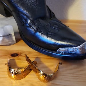 Western Cowboy Metal Boot Tips/toe Plates Pointy Toed Boots (2) Choose ...
