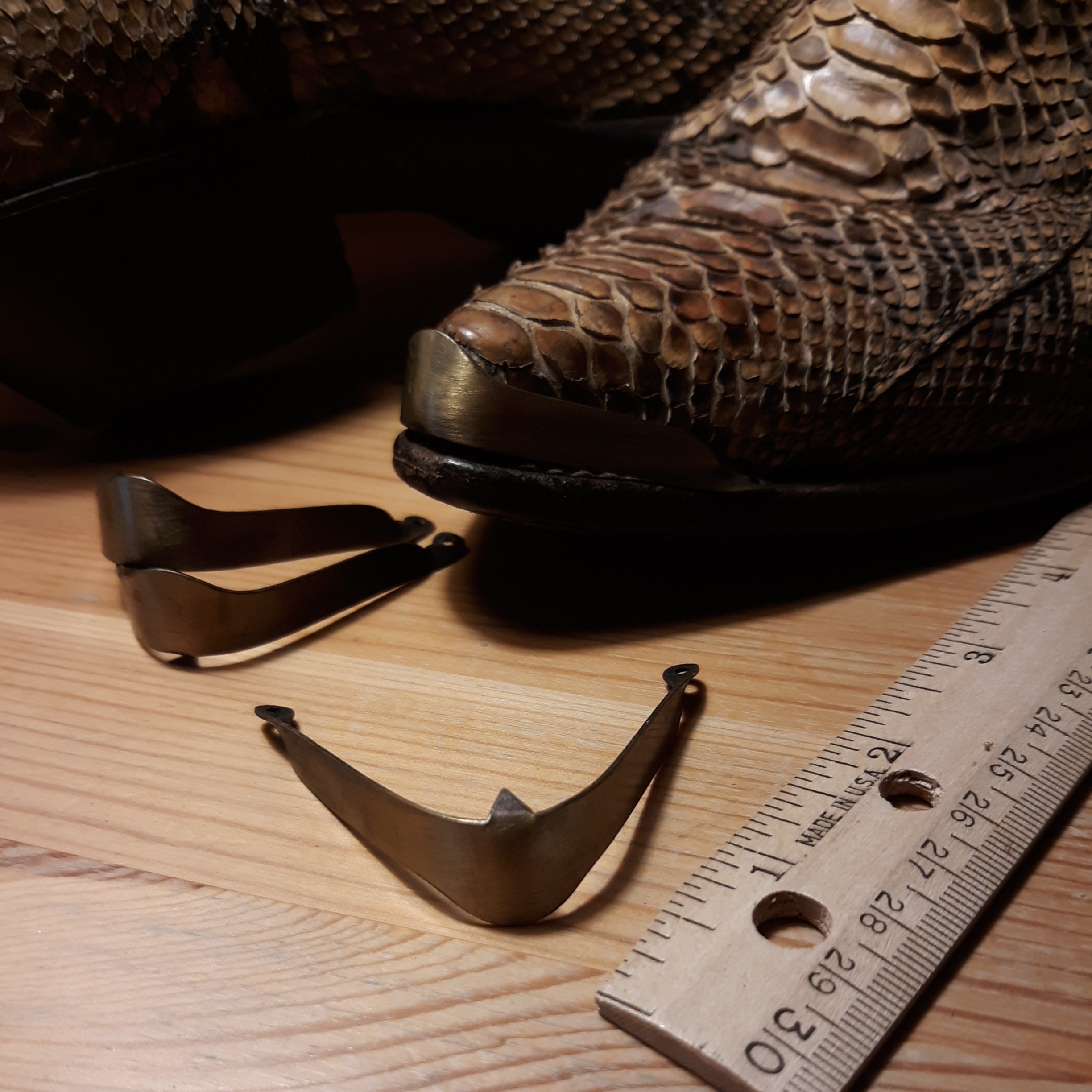 New Distressed Antique Gold Western Cowboy Boot Tips/toe Plates for ...
