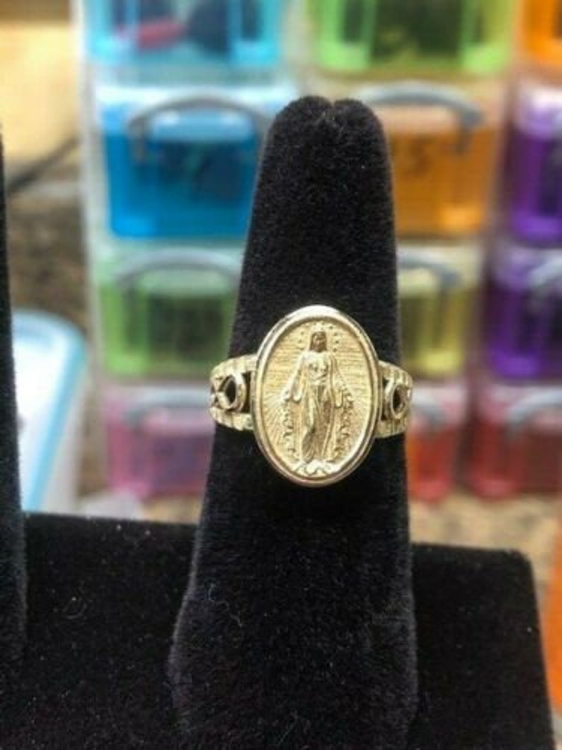 Blessed Mother Virgin Mary Miraculous Ladies Ring - Etsy
