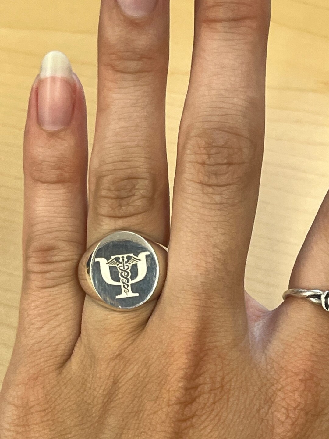 Psychology-psychiatry Medical Symbol Woman-ladies Ring Solid - Etsy