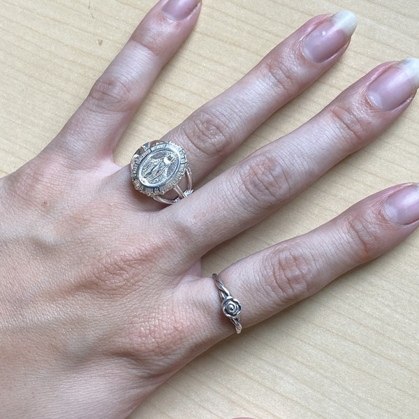 Virgin Mary Ring - Etsy