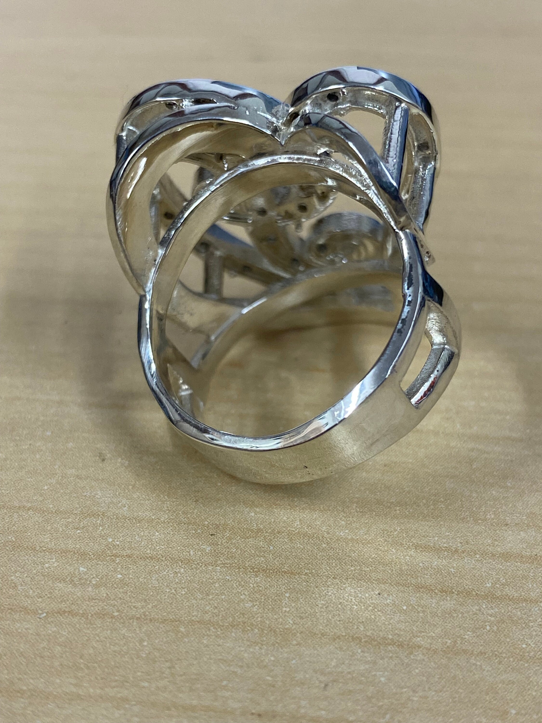 Large 1.25 Heart Initial Letter J Cursive Ring With - Etsy