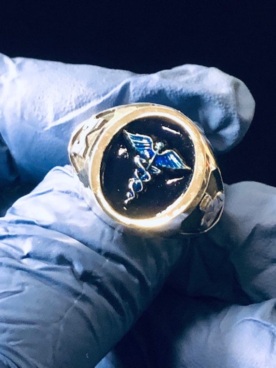 Medical Symbol Caduceus Custom Made Your Choice Solid Ring - Etsy