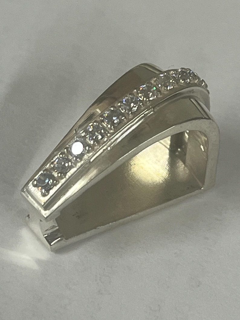 Bail for a Pendant Cuban Chain Connector With CZ or Without Stones ...