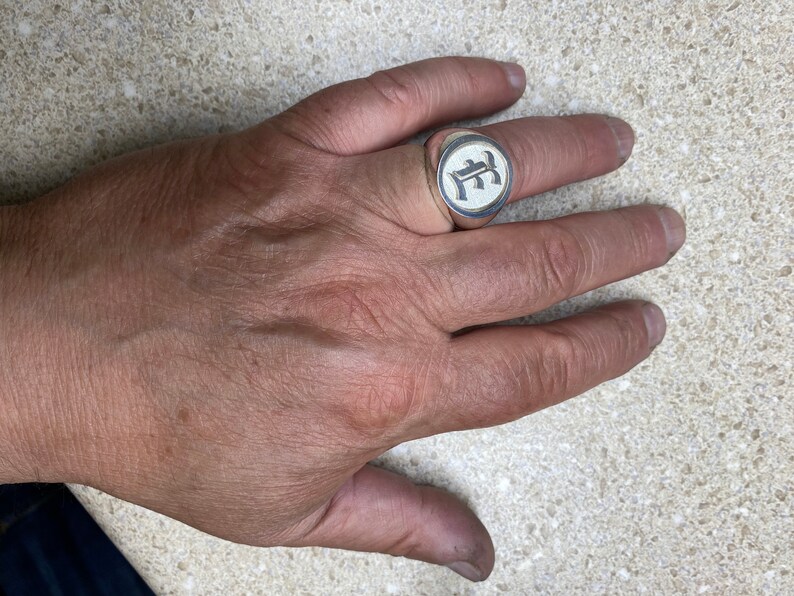Letter E Old English Sterling Silver 925 Solid Initial Ring Large Sizes ...
