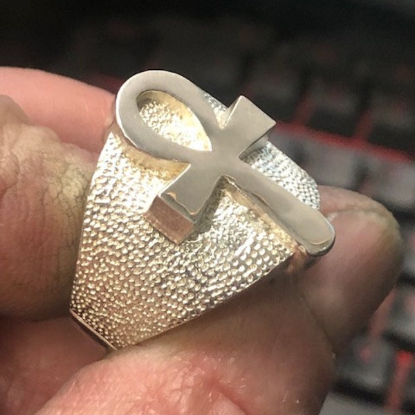 Sterling Ankh Ring - Etsy