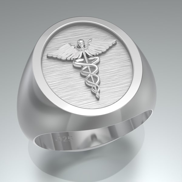 Caduceus Ring - Etsy
