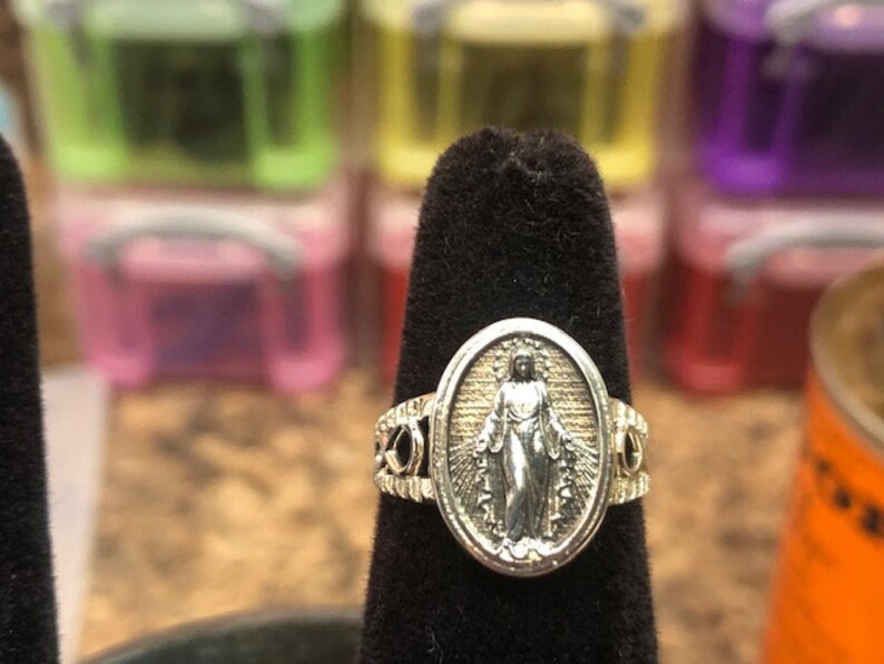 Blessed Mother Virgin Mary Miraculous Ladies Ring - Etsy
