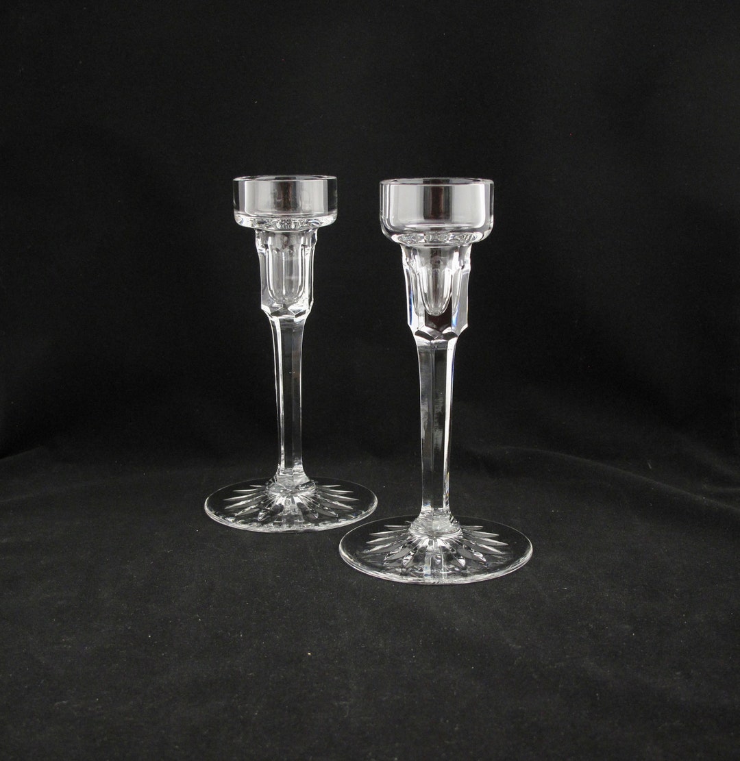 Set of 2 Rogaska Crystal Candlesticks Richmond Collection - Argonne ...