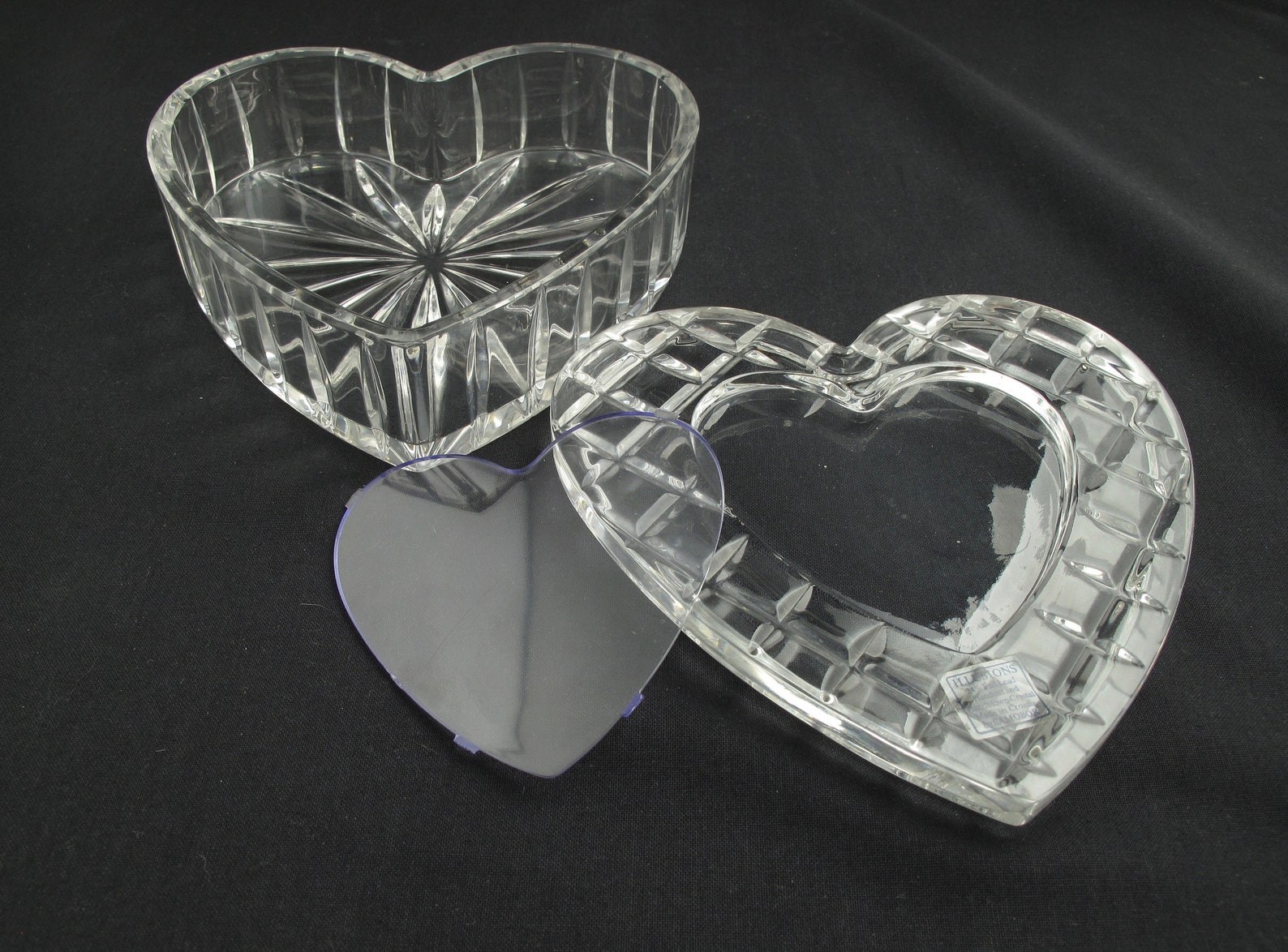 Samobor Crystal Heart Box With Photo Lid From Illusions - Etsy
