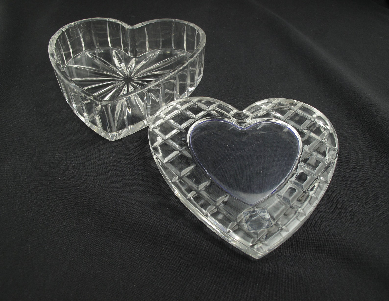 Samobor Crystal Heart Box With Photo Lid From Illusions - Etsy