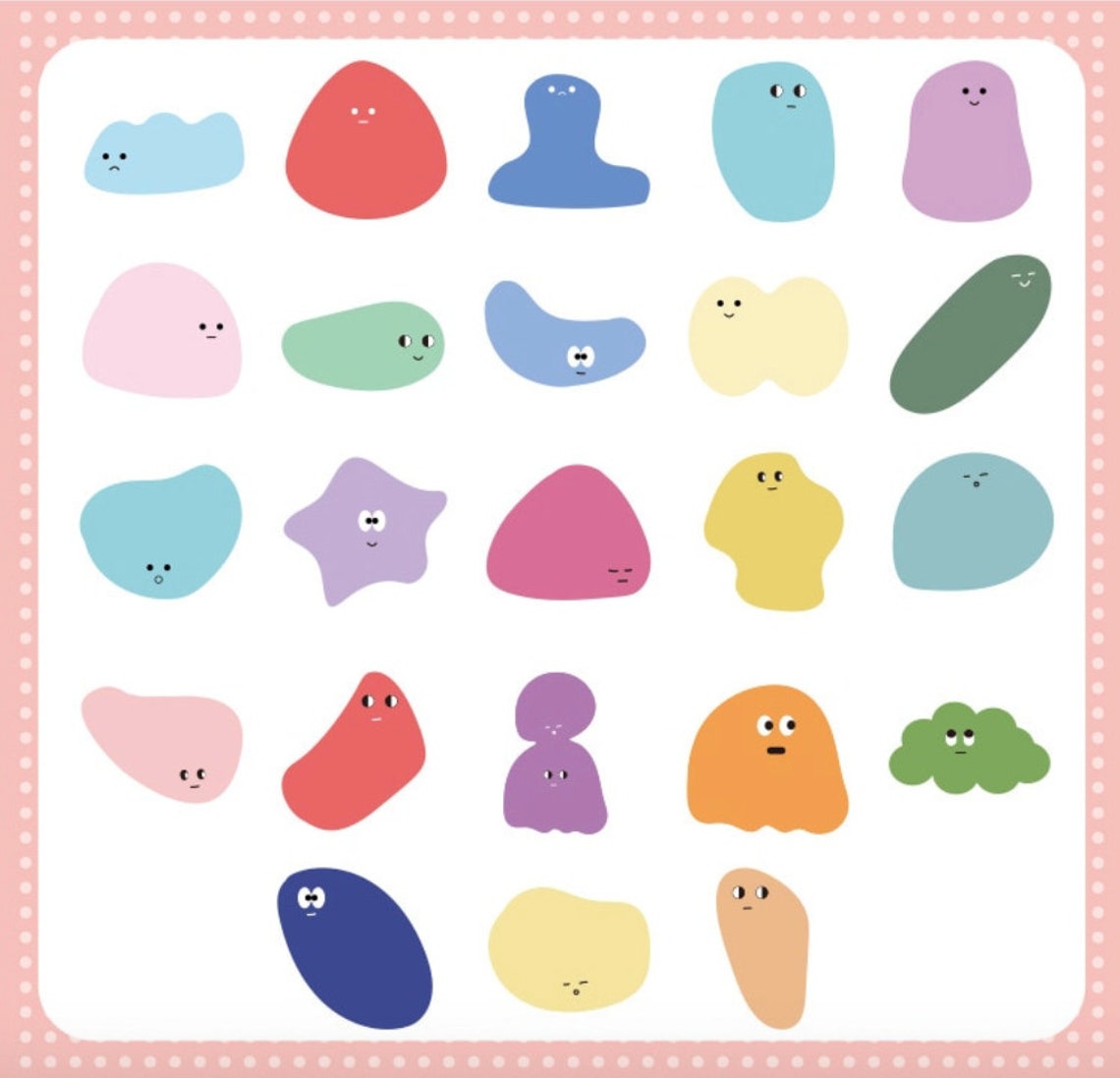 CUTE BLOB STICKERS bullet journal sticker pack best friend | Etsy