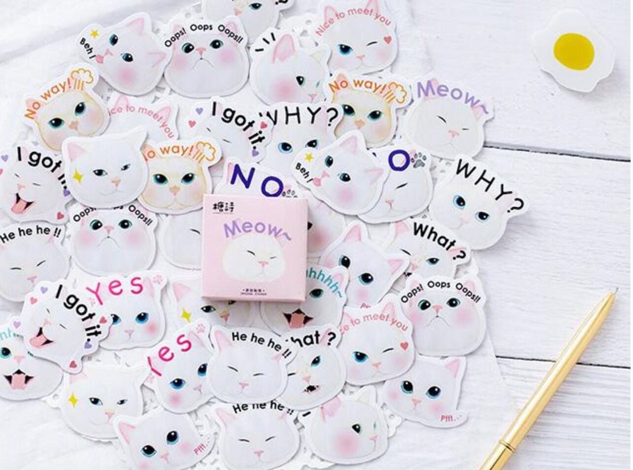 Home & Garden Scrapbooking & Paper Crafts Cat Lover Stickers,46 pcs ...