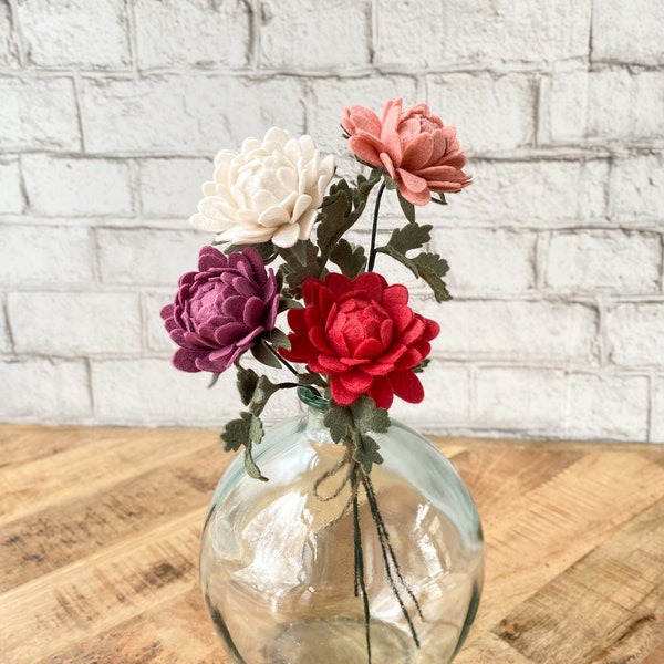 Felt Flowers Bouquet - Etsy