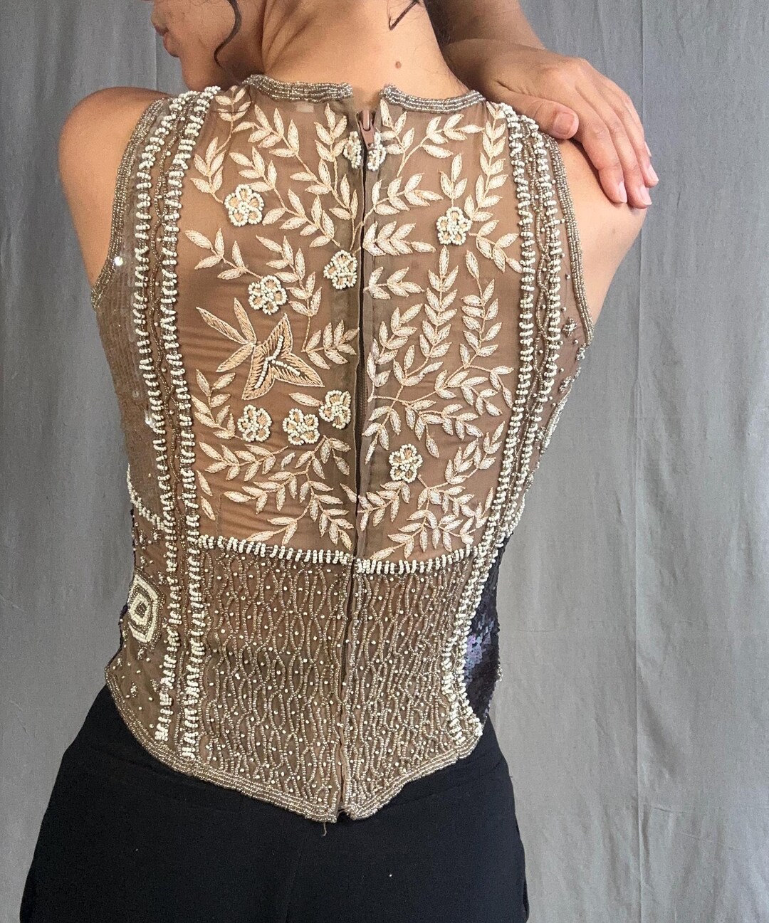 Vintage Beaded Top - Etsy