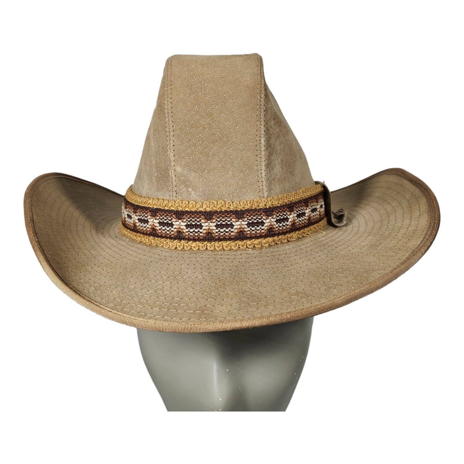 Vintage Stetson JBS Herritage Leather Suede Cowboy Hat Size 6 3/4 ...