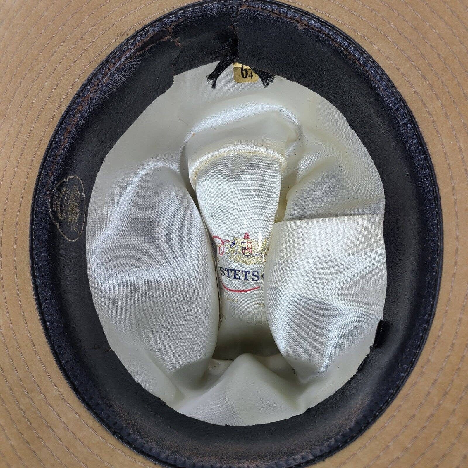 Vintage Stetson JBS Herritage Leather Suede Cowboy Hat Size 6 3/4 ...