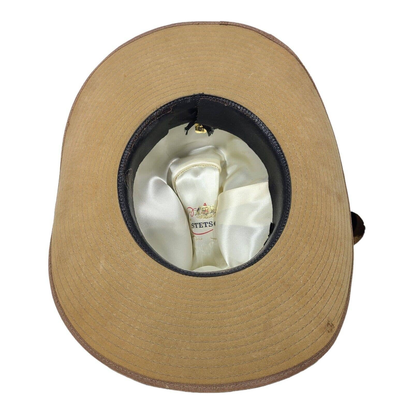 Vintage Stetson JBS Herritage Leather Suede Cowboy Hat Size 6 3/4 ...