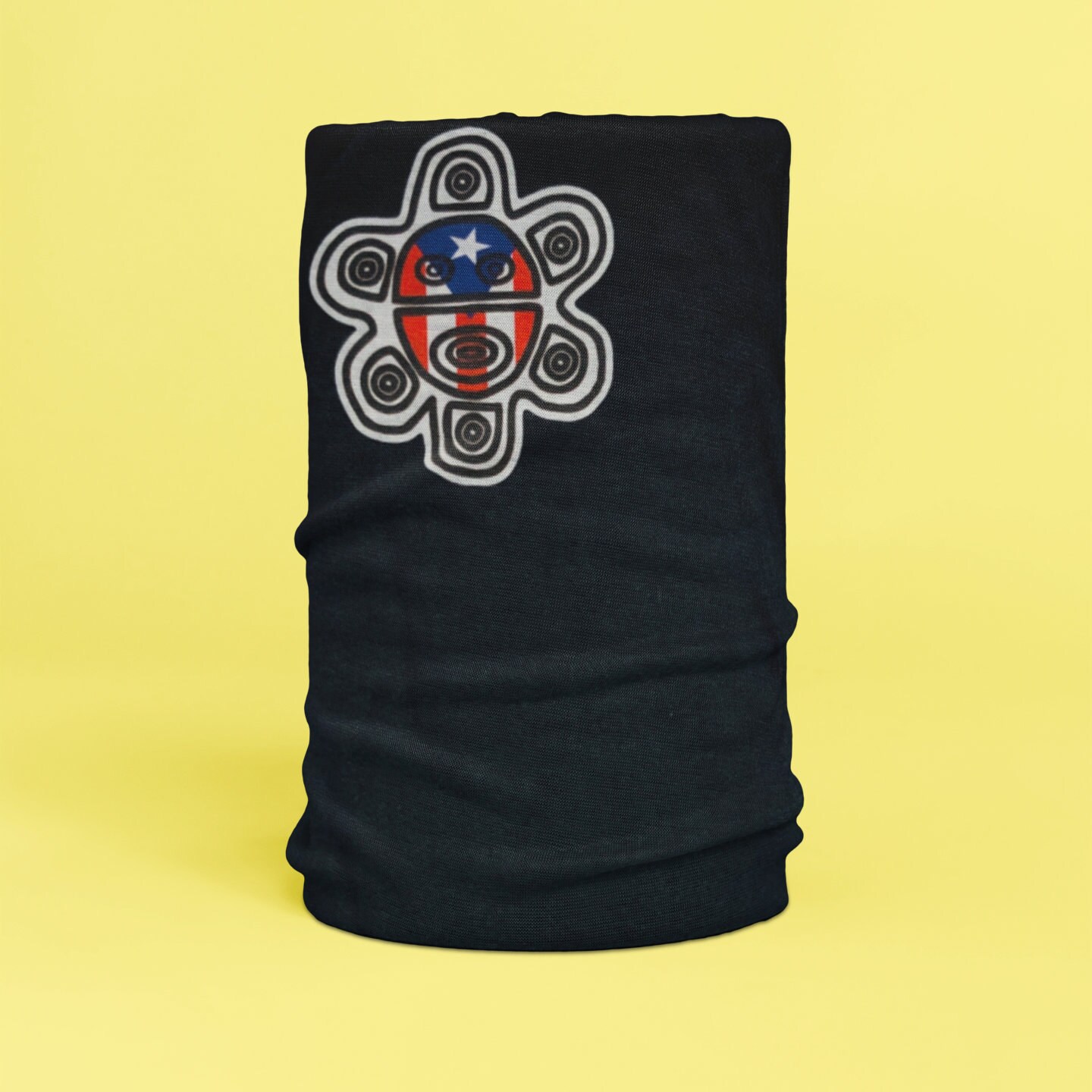 Puerto Rico Flag and Symbols, Neck Gaiter, Tubular Bandana, Face Shield ...