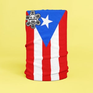 Puerto Rico Flag and Symbols, Neck Gaiter, Tubular Bandana, Face Shield ...