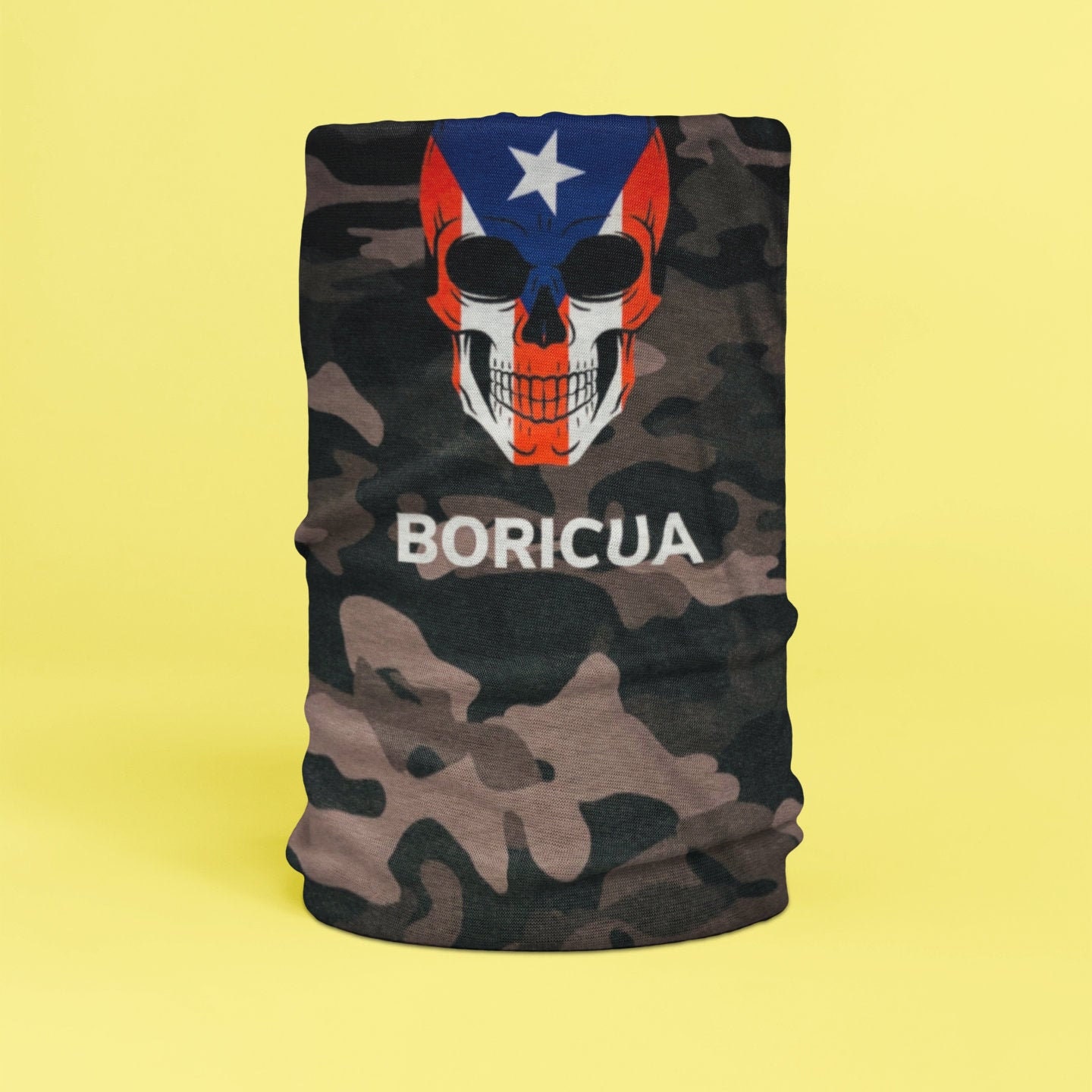 Puerto Rico Flag and Symbols, Neck Gaiter, Tubular Bandana, Face Shield ...