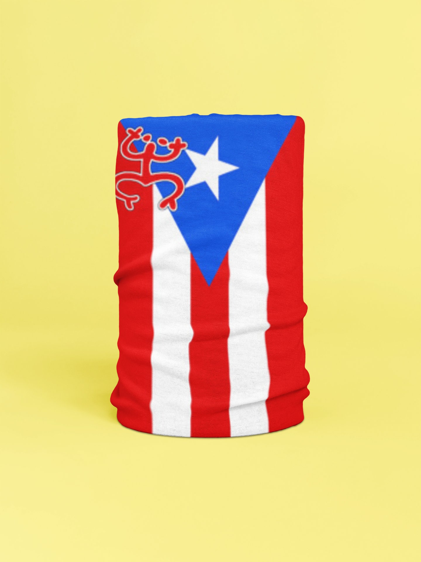 Puerto Rico Flag and Symbols, Neck Gaiter, Tubular Bandana, Face Shield ...