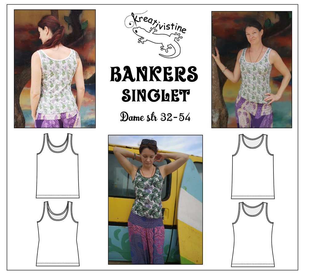 PDF Bankers Singlet Tank Top Linne Size 32-54 Ladies - Etsy
