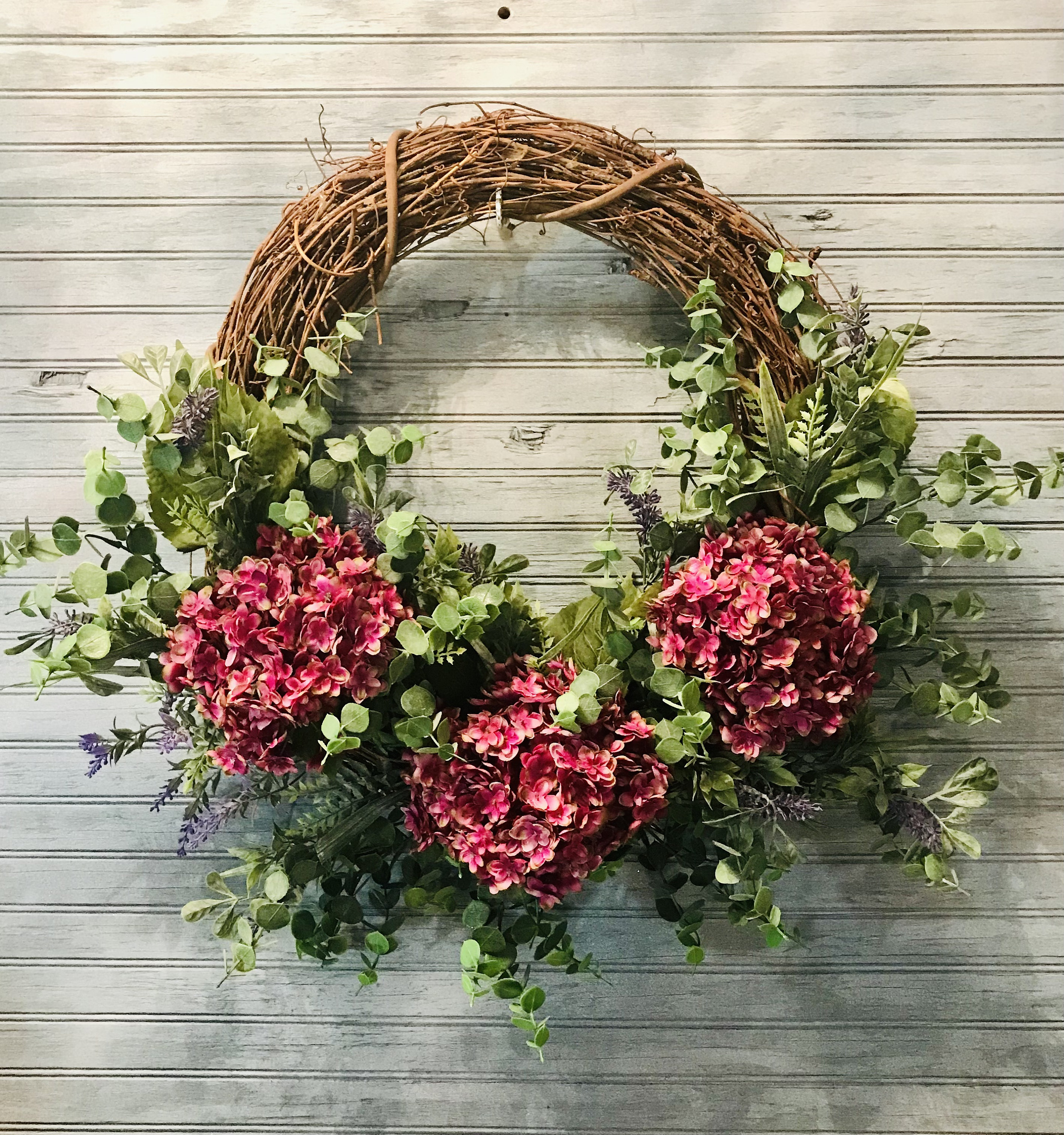 Hydrangea Wreath Dried Hydrangeas Wreath With Hydrangeas - Etsy
