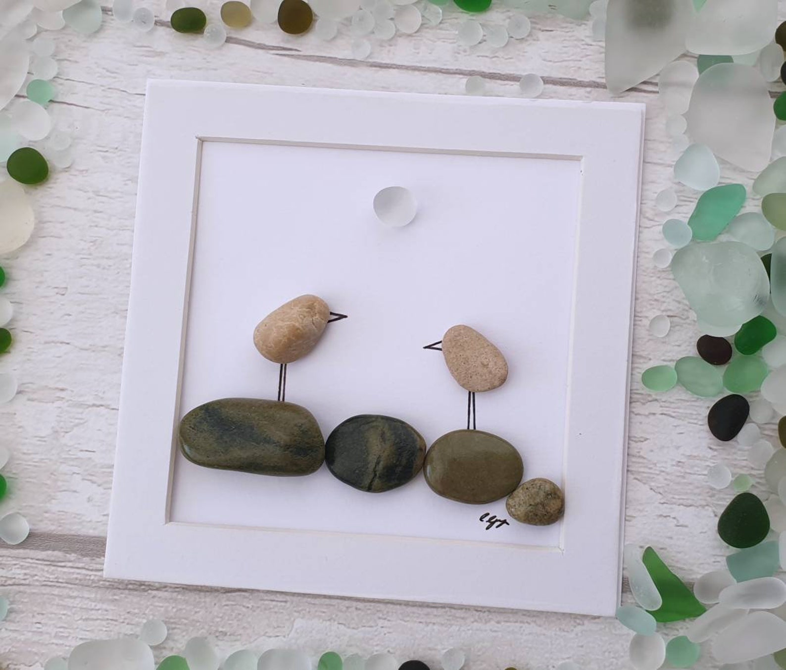 Pebble Art Love Birds, Unique Birthday Framed Gift, Valentines Day Gift ...