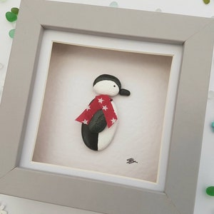 Penguin Pebble Art, Unique Christmas Decoration, Nursery Decor, Gift ...