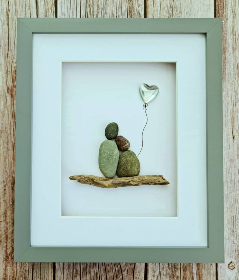 Pebble Art Couple Ruby Wedding Anniversary Gift for Husband Ruby ...