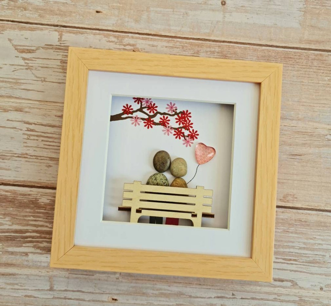 35th Anniversary Gift for Her, Coral Wedding Gift for Him, Pebble Art ...