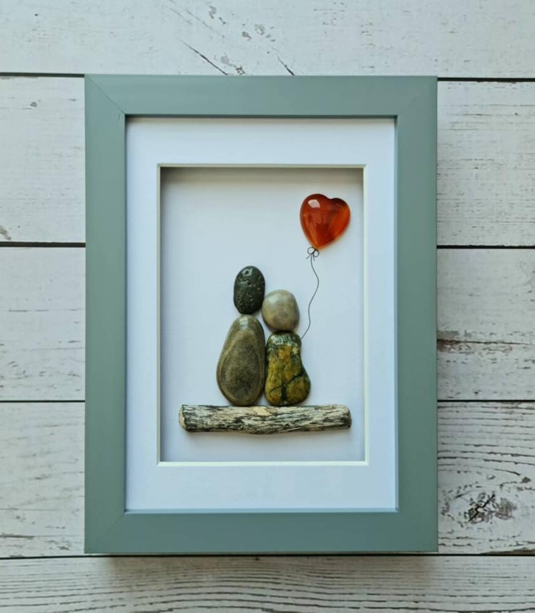 Pebble Art Couple Ruby Wedding Anniversary Gift for Husband Ruby ...