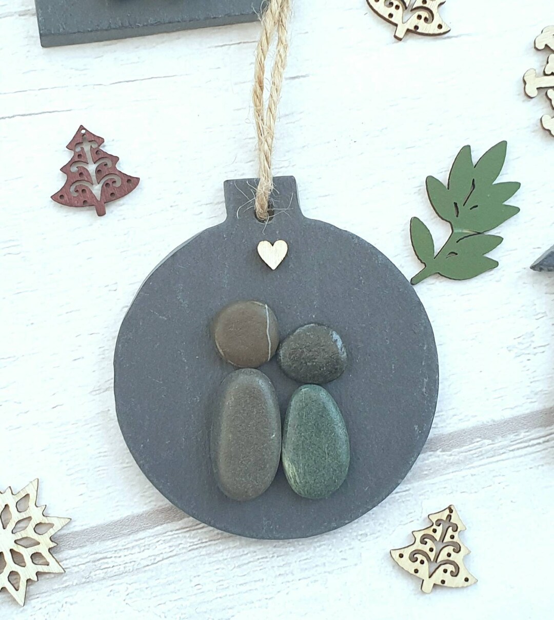 Christmas Bauble Ornament Pebble Art Gift for Wife Unique - Etsy UK