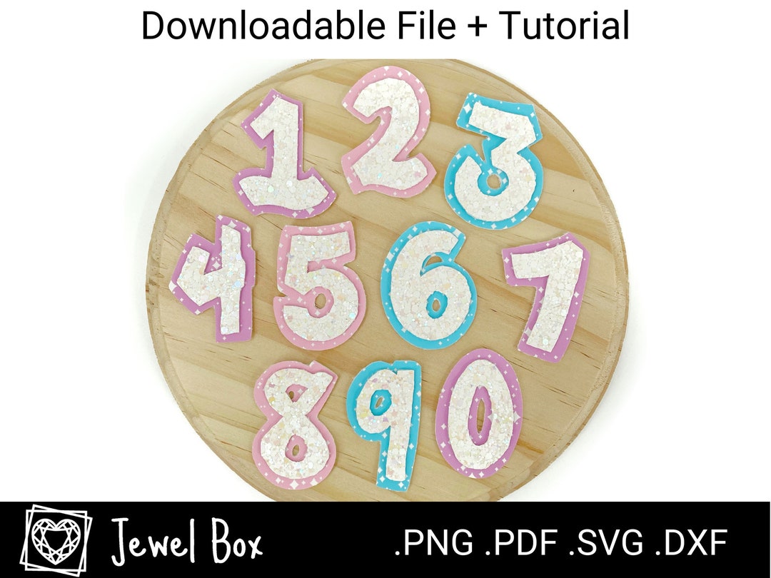 The Numbers Set, Embellishment Template, Embellishment SVG, Sizzix ...