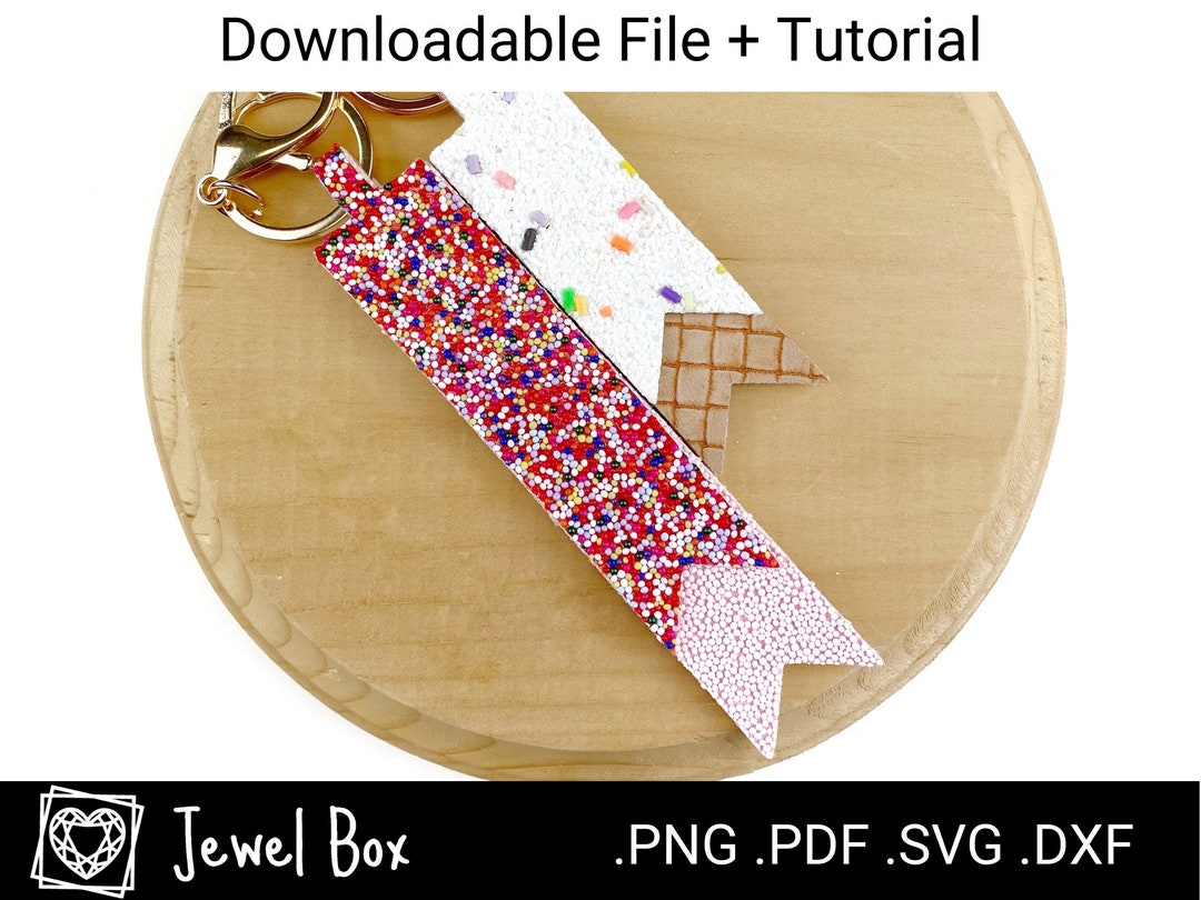 Ribbon Keychain Template Keychain SVG Sizzix Crafting - Etsy